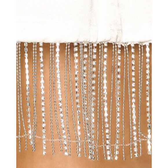 NICHOLAS | Dresses | Nicholas Isabella Dress White Silk Satin Crystal ...